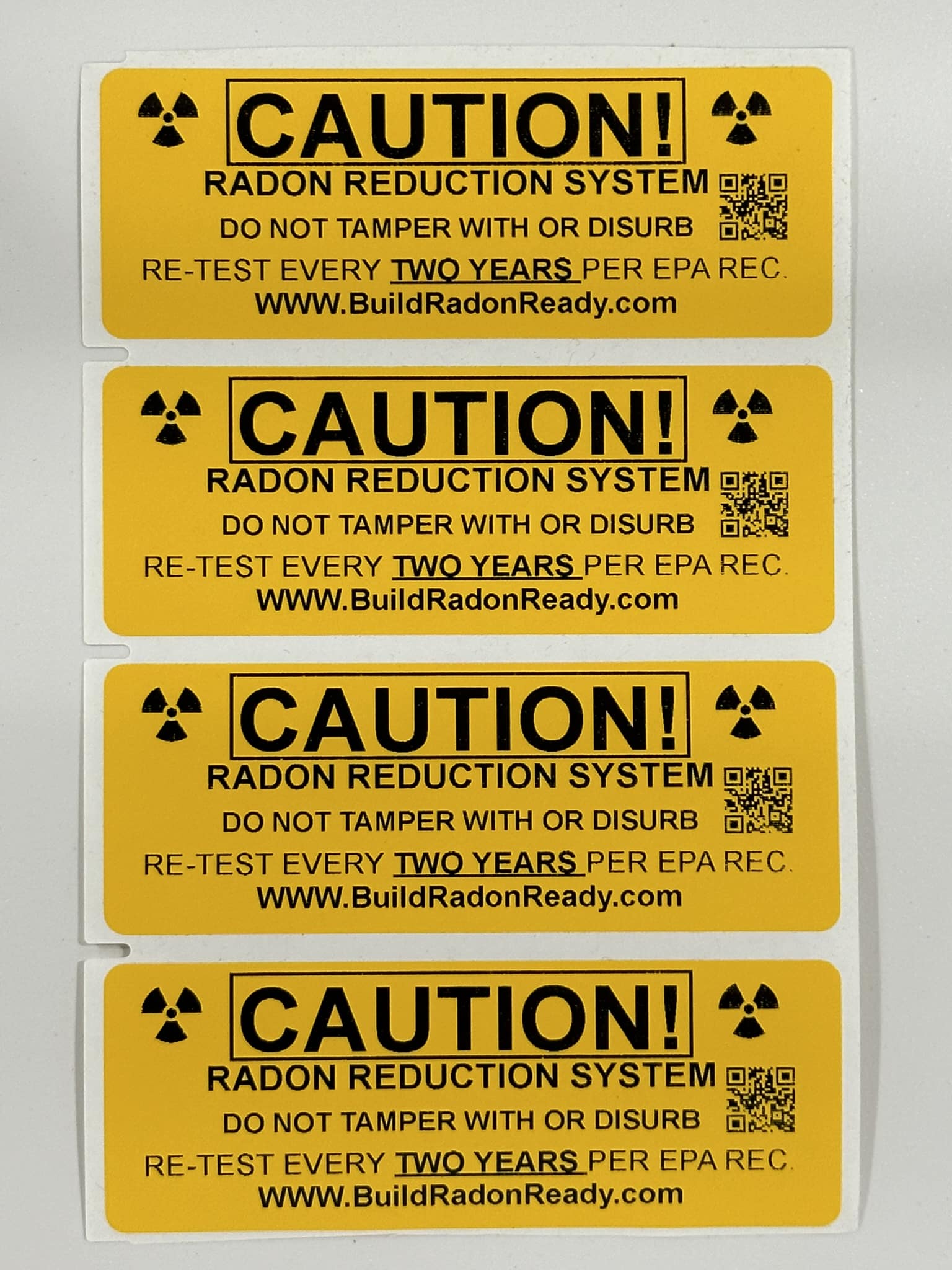 Caution System Labels | PDS Radon Supply