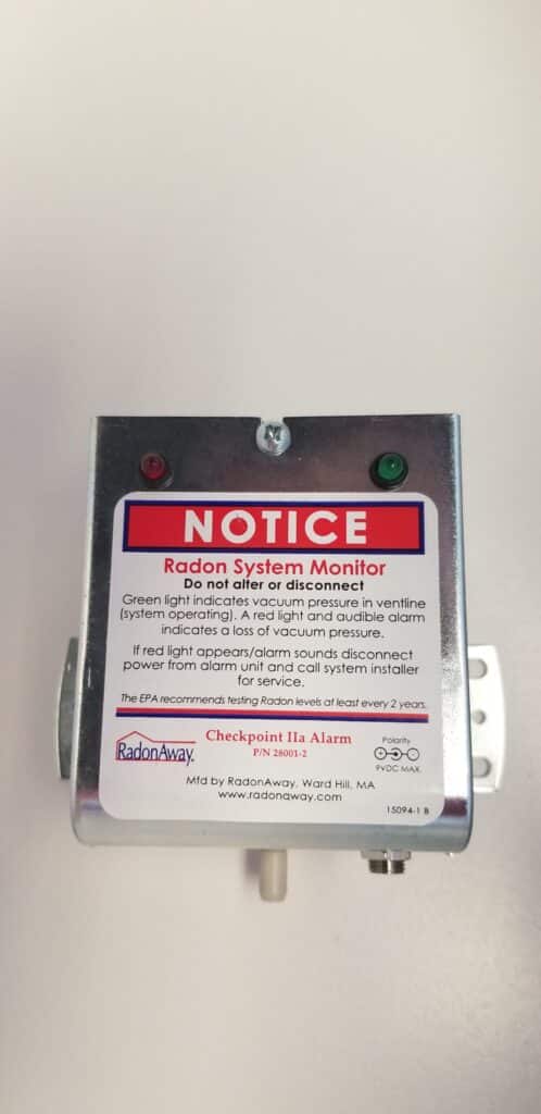 Check Point Mitigation Alarm | PDS Radon Supply