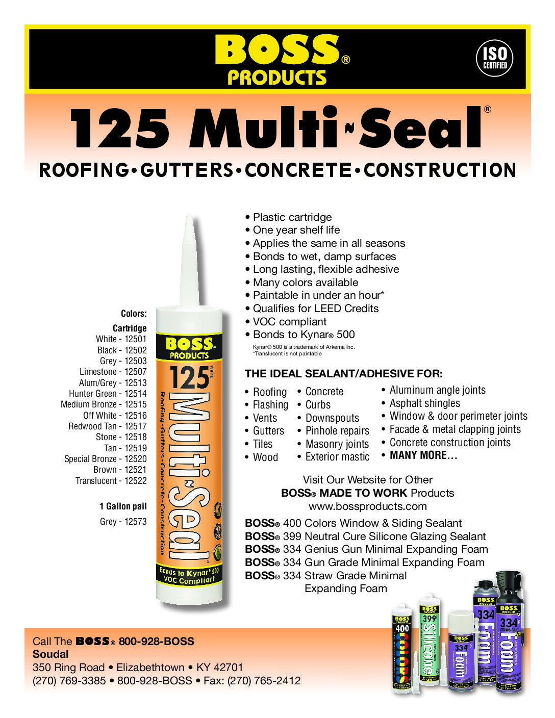 BOSS 125 MULTISEAL TUBES/CS | PDS Radon Supply
